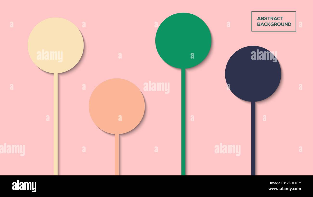 Pastel Circle paper cut abstract background vector illustration best ...