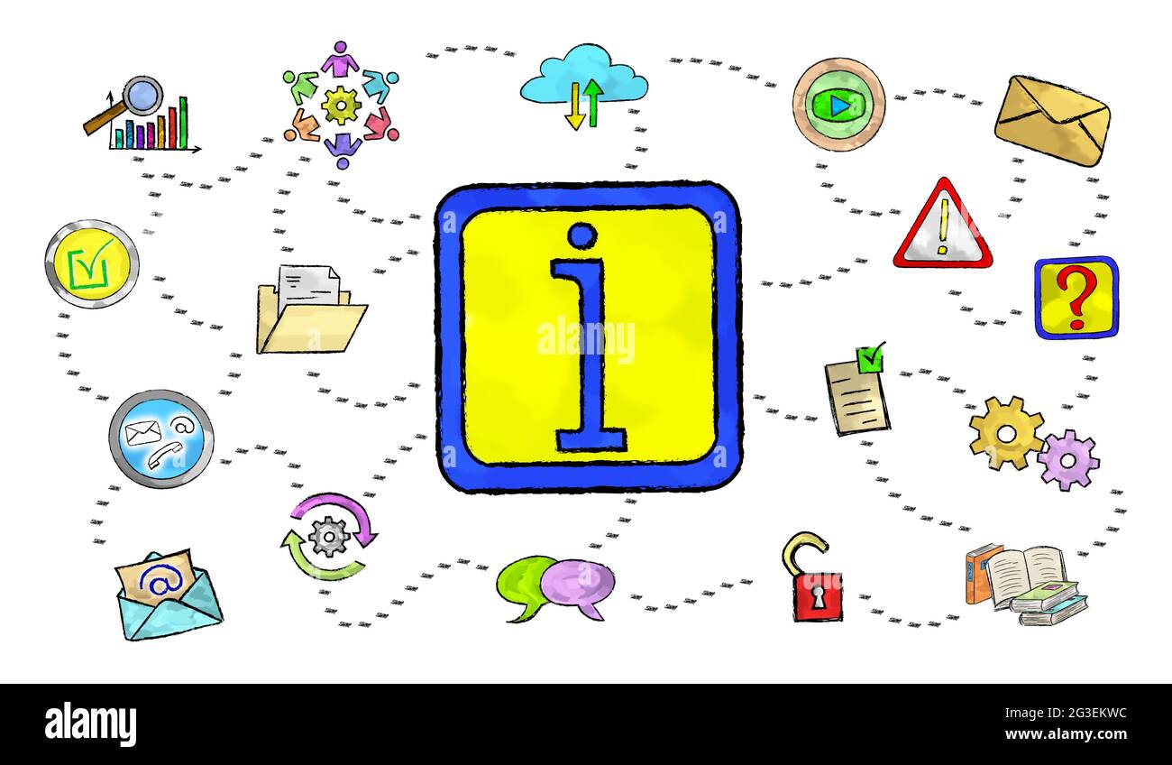 Illustration of an information concept Stock Photo - Alamy