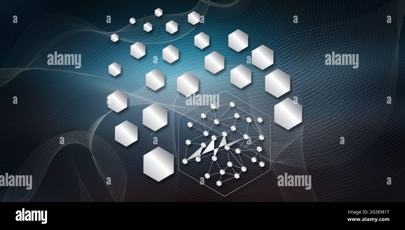 Illustration of an abstract network concept Stock Photo - Alamy