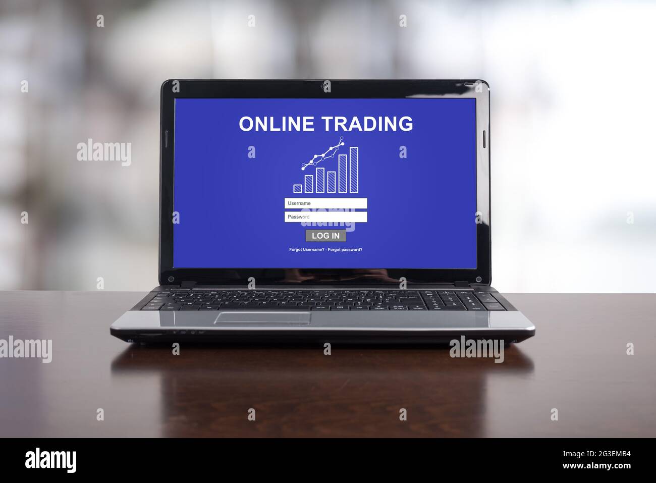 Online trading concept on a laptop screen Stock Photo - Alamy
