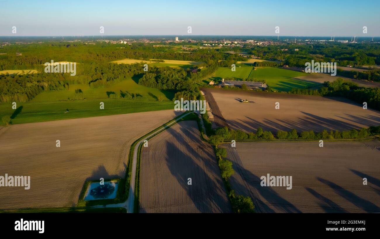 Beautiful natural Patterns of Farmfields in Countryside at Summer ...