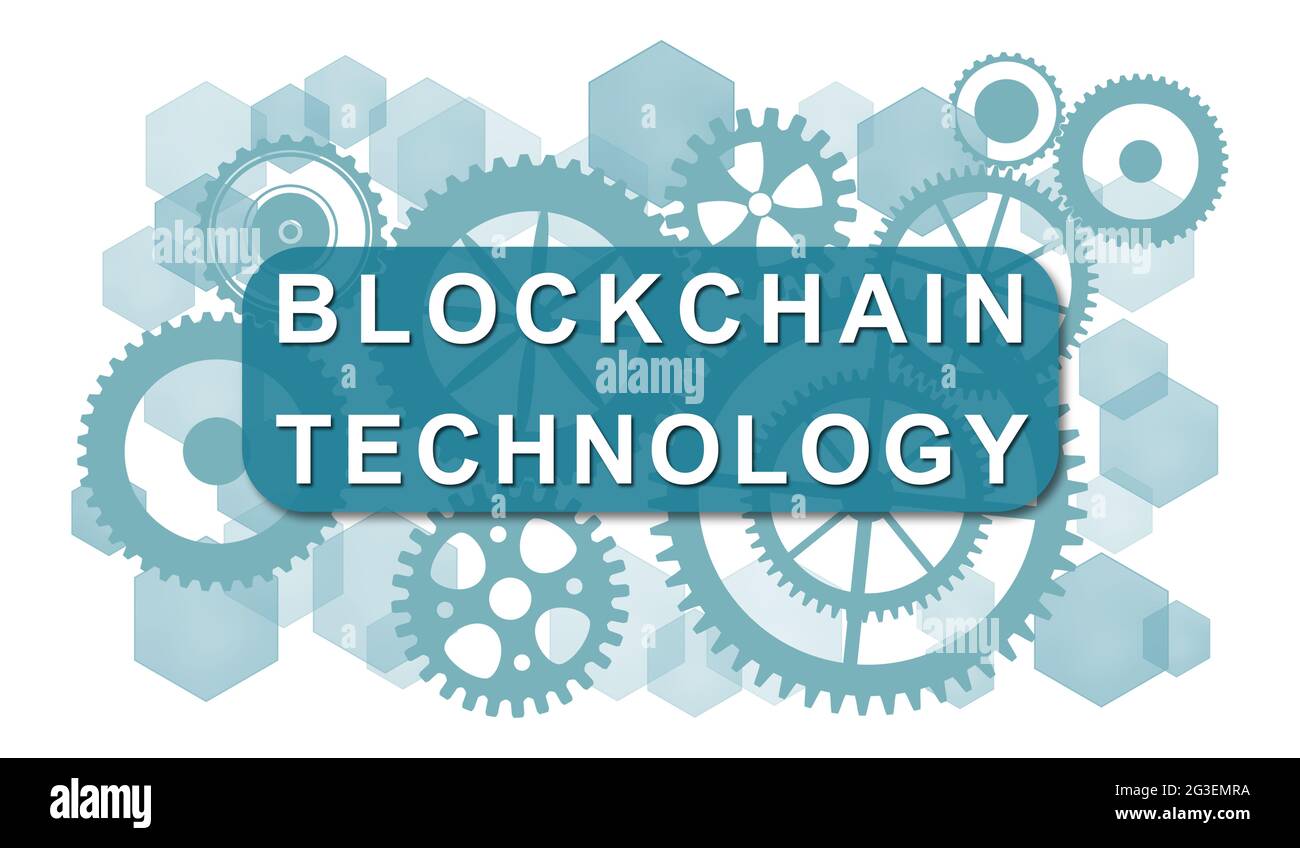 Illustration of a blockchain technology concept Stock Photo - Alamy