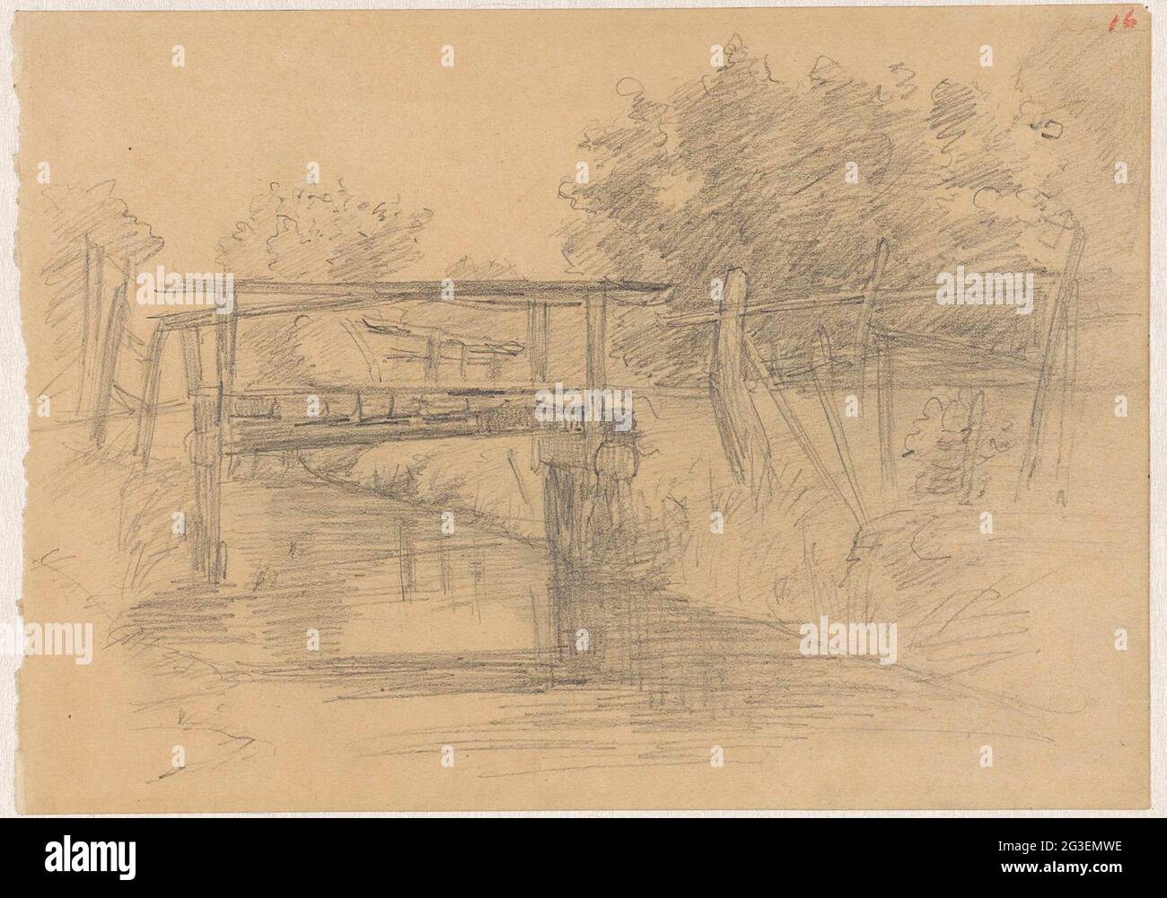 Bridge over a ditch Stock Photo - Alamy