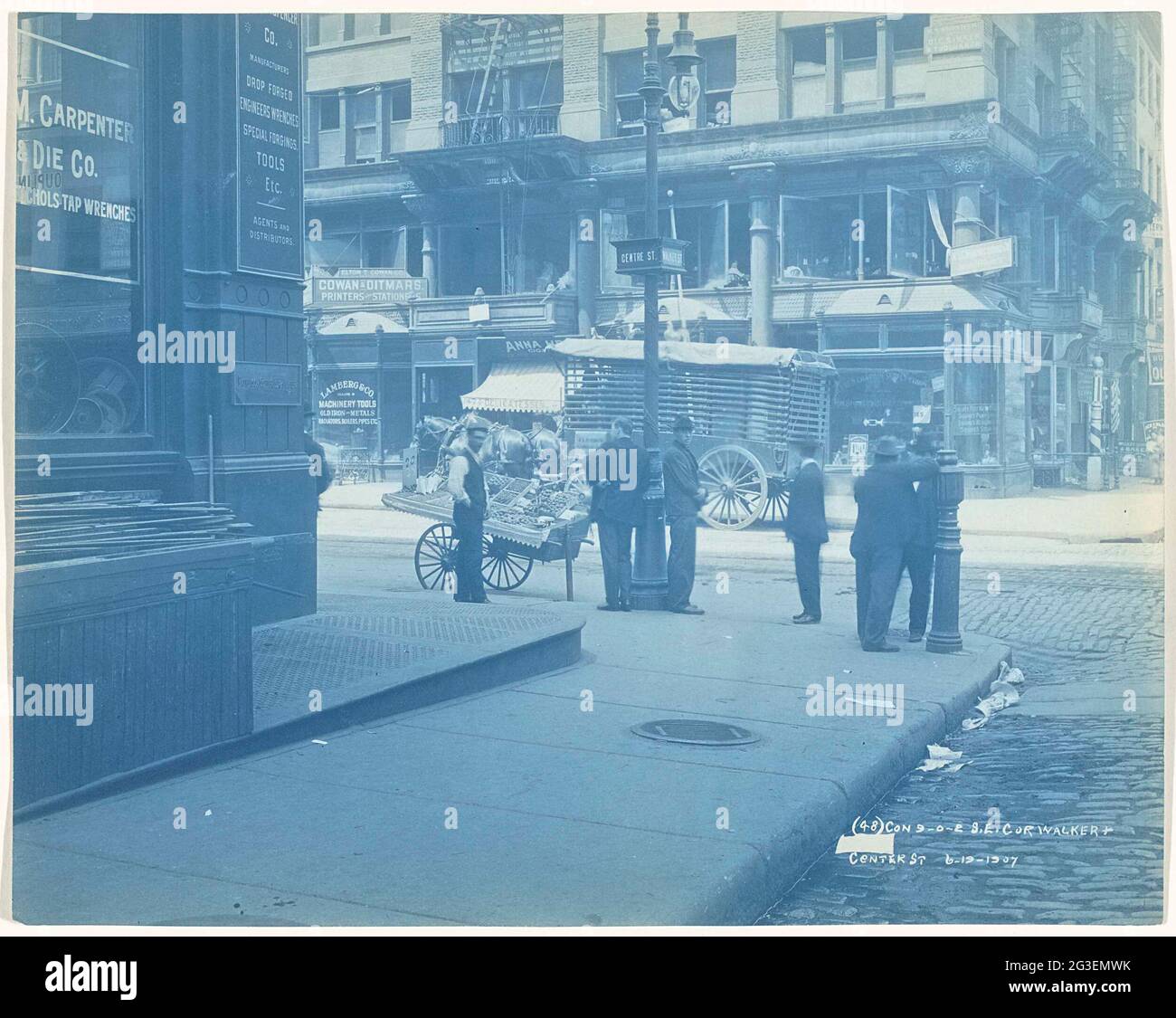 Corner Walker and Center Street, New York City, where construction of ...