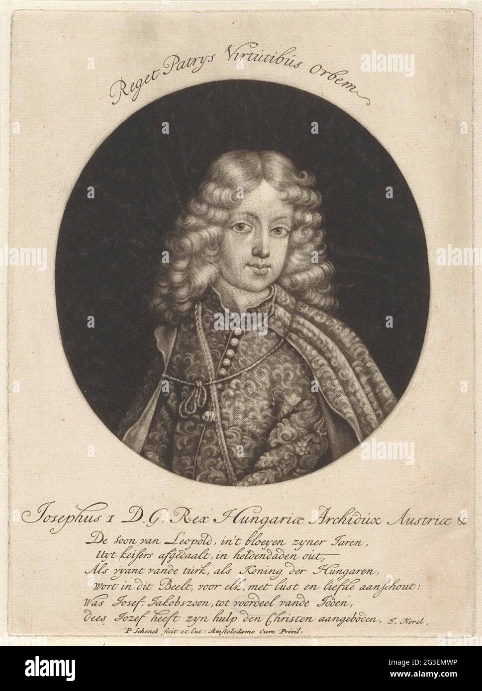 Portrait of emperor Jozef I at a young age. Portrait of Jozef I ...