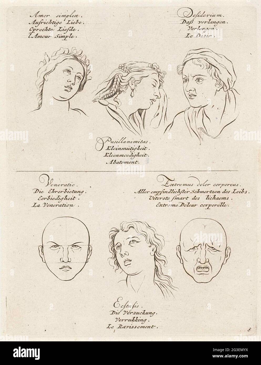 Facial expressions of love, blackness, desire, respect, delight and ...