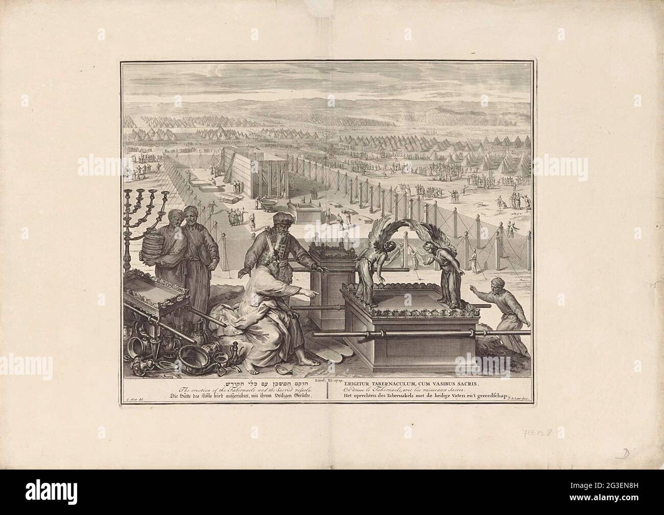 Biblical scene moses ark covenant tabernacle bible exodus 40 hi-res ...