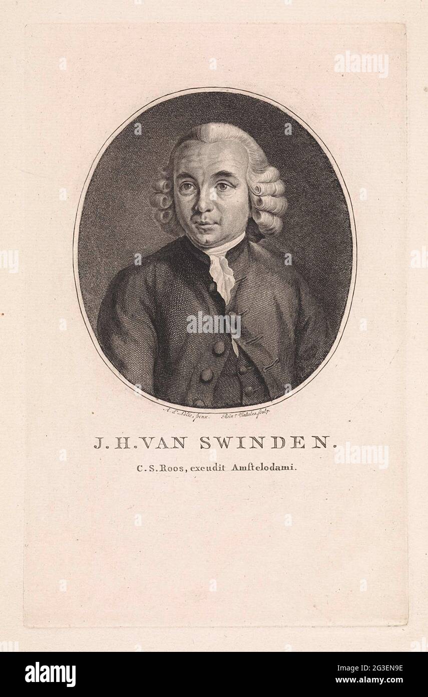 Portrait of Jean Henri van Swinden. Portrait of the Dutch erasure and ...