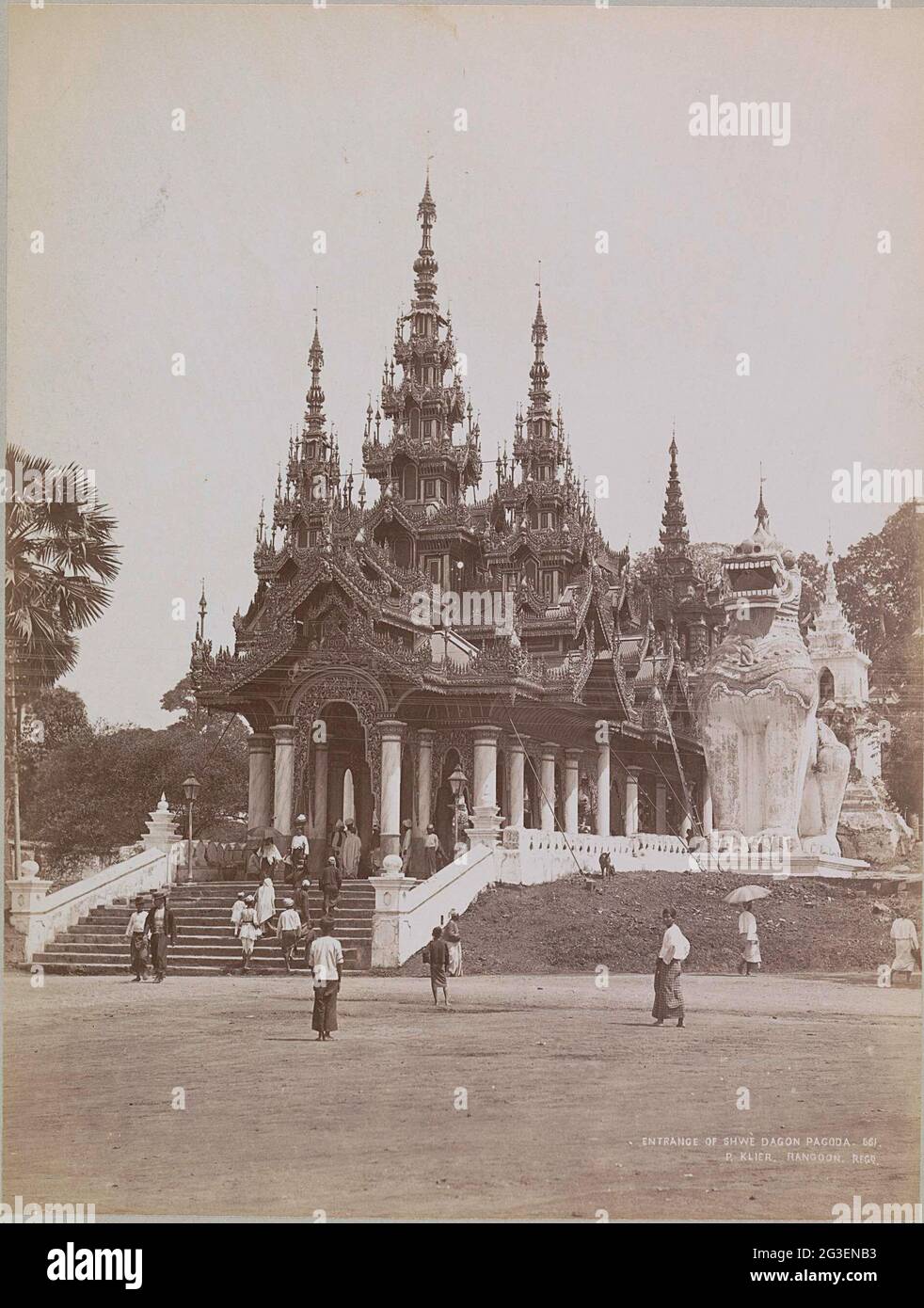 Entrance to the shwedagon pagoda, rangoon; Entrance of Shwe Dagon ...