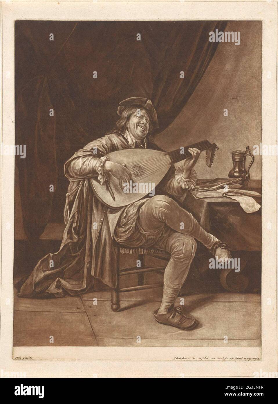 Self-portrait of Jan Steen as a luit player. Self-portrait of the ...