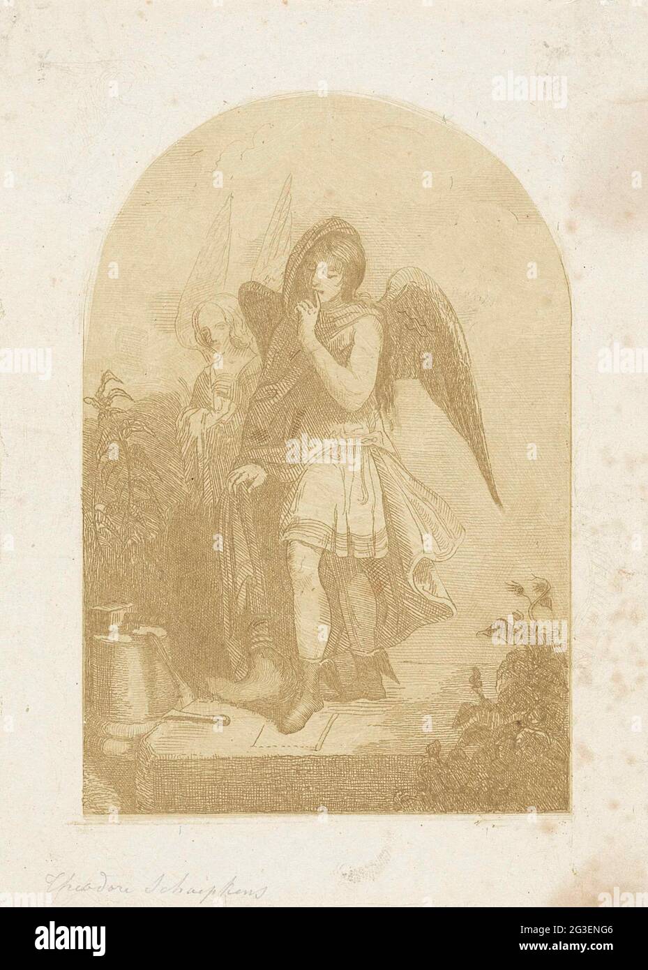 Two standing angels Stock Photo - Alamy