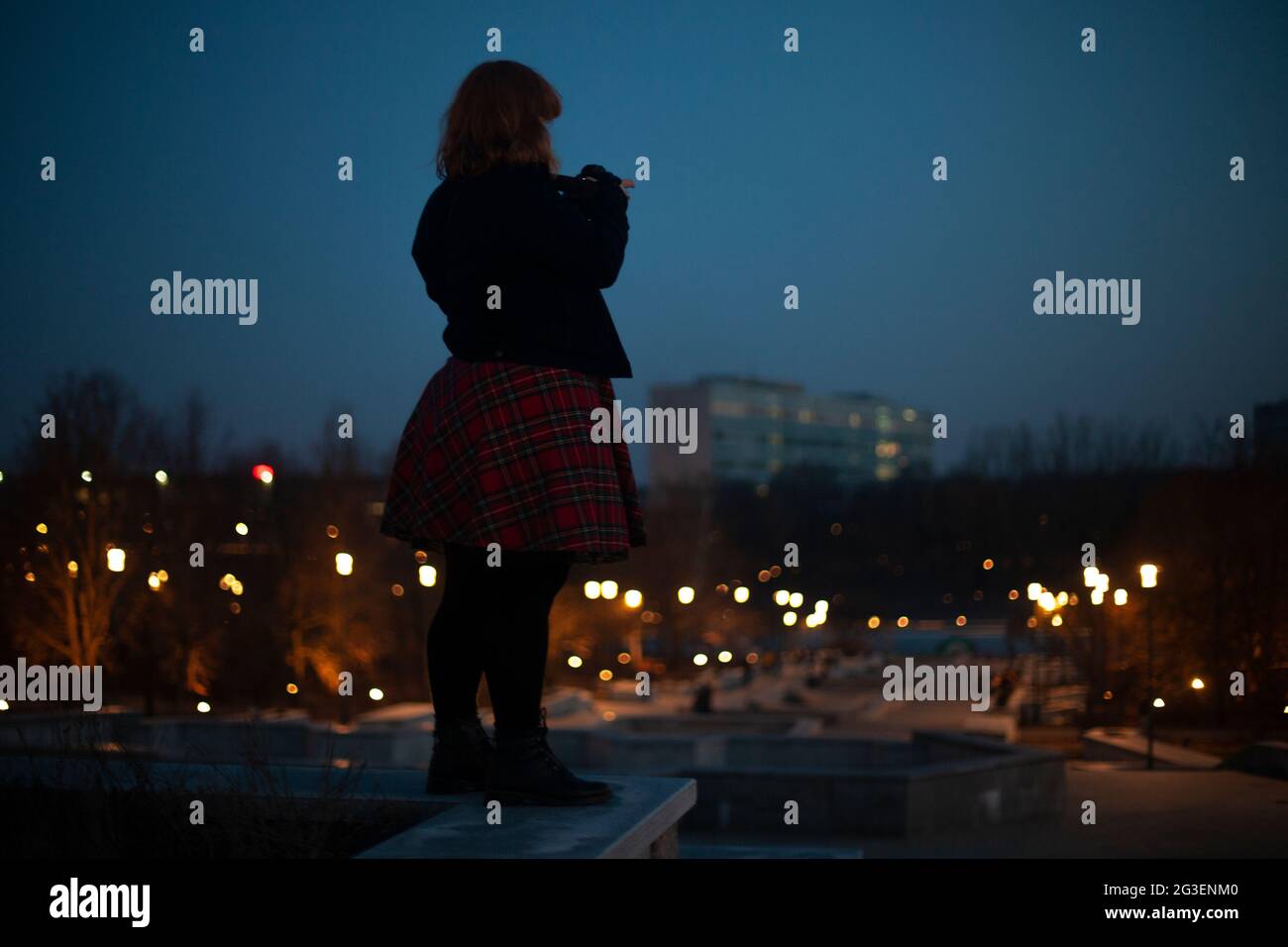 Girl Walking In The Dark