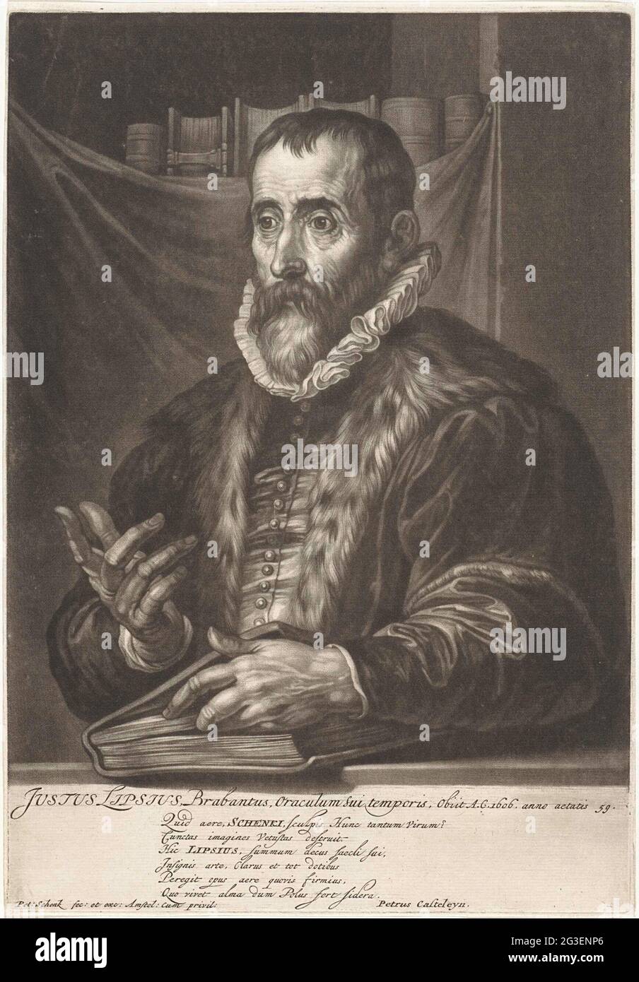 Portrait of Justus Lipsius. The humanist and learned Justus Lipsius ...