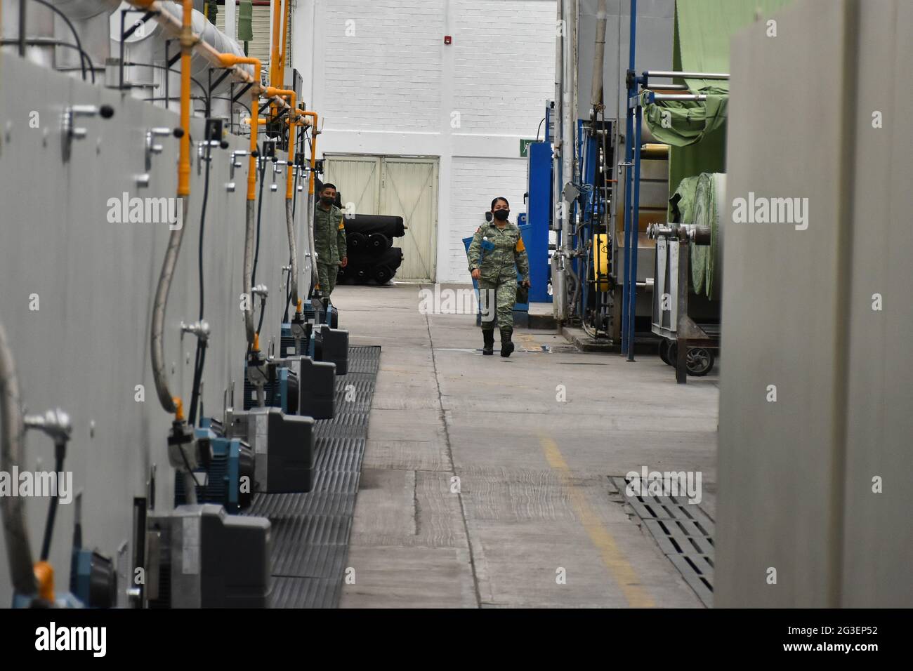 Non Exclusive: MEXICO CITY, MEXICO - JUNE 15: A military manufactures ...