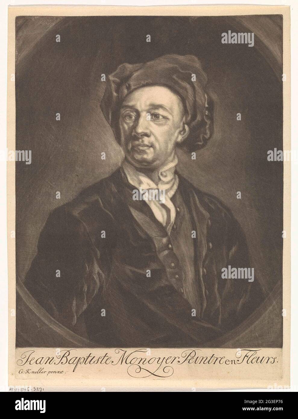 Portrait of the painter Jean Baptiste Monnoyer Stock Photo - Alamy