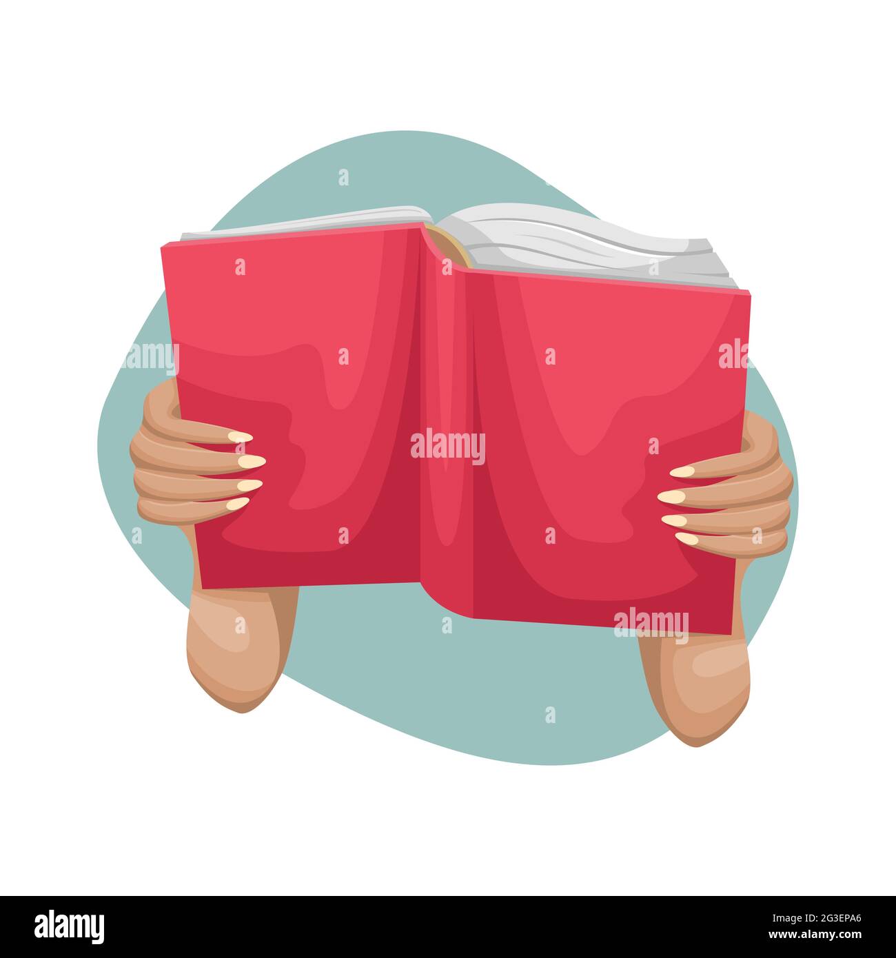 Book hands reading Stock Vector Images - Alamy