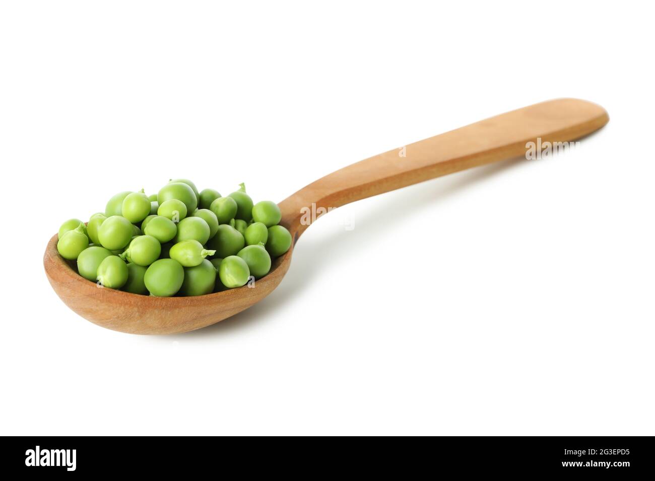 Spoon with pea seeds isolated on white background Stock Photo - Alamy