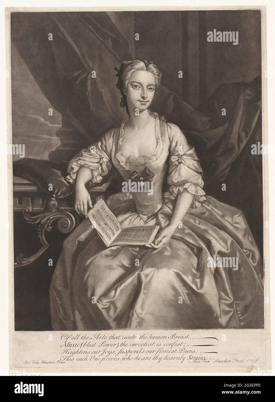 Portrait of Catherine Clive. The singer and actress Catherine Clive ...