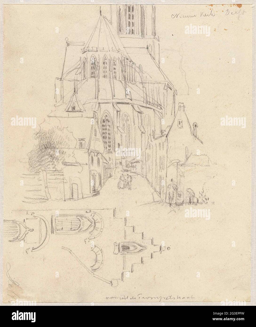 New church and a stair wall in Delft Stock Photo - Alamy