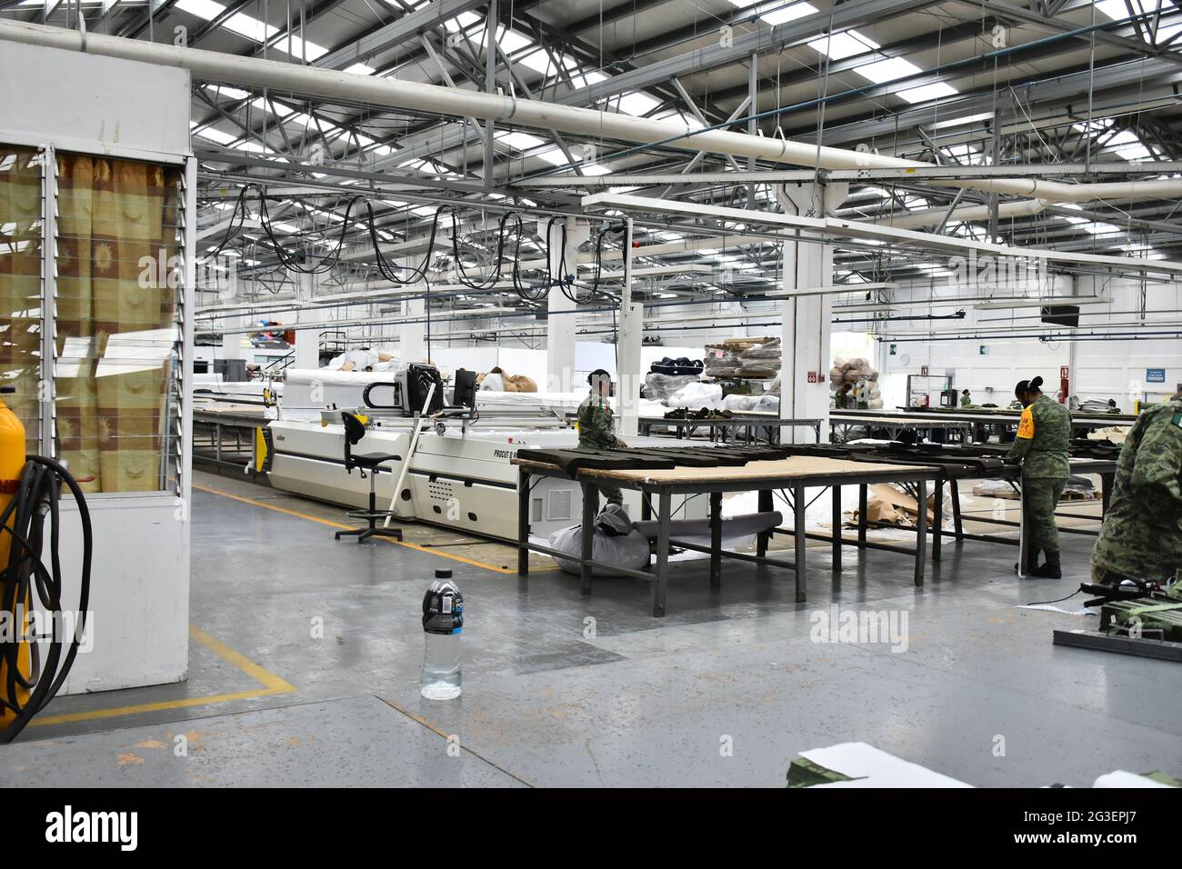 Non Exclusive: MEXICO CITY, MEXICO - JUNE 15: A military manufactures ...