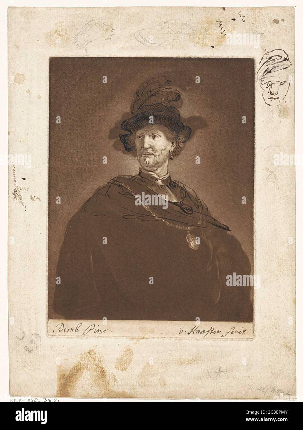 Portrait of a man, possibly harmen gerritsz. Van Rijn. A man, possibly ...