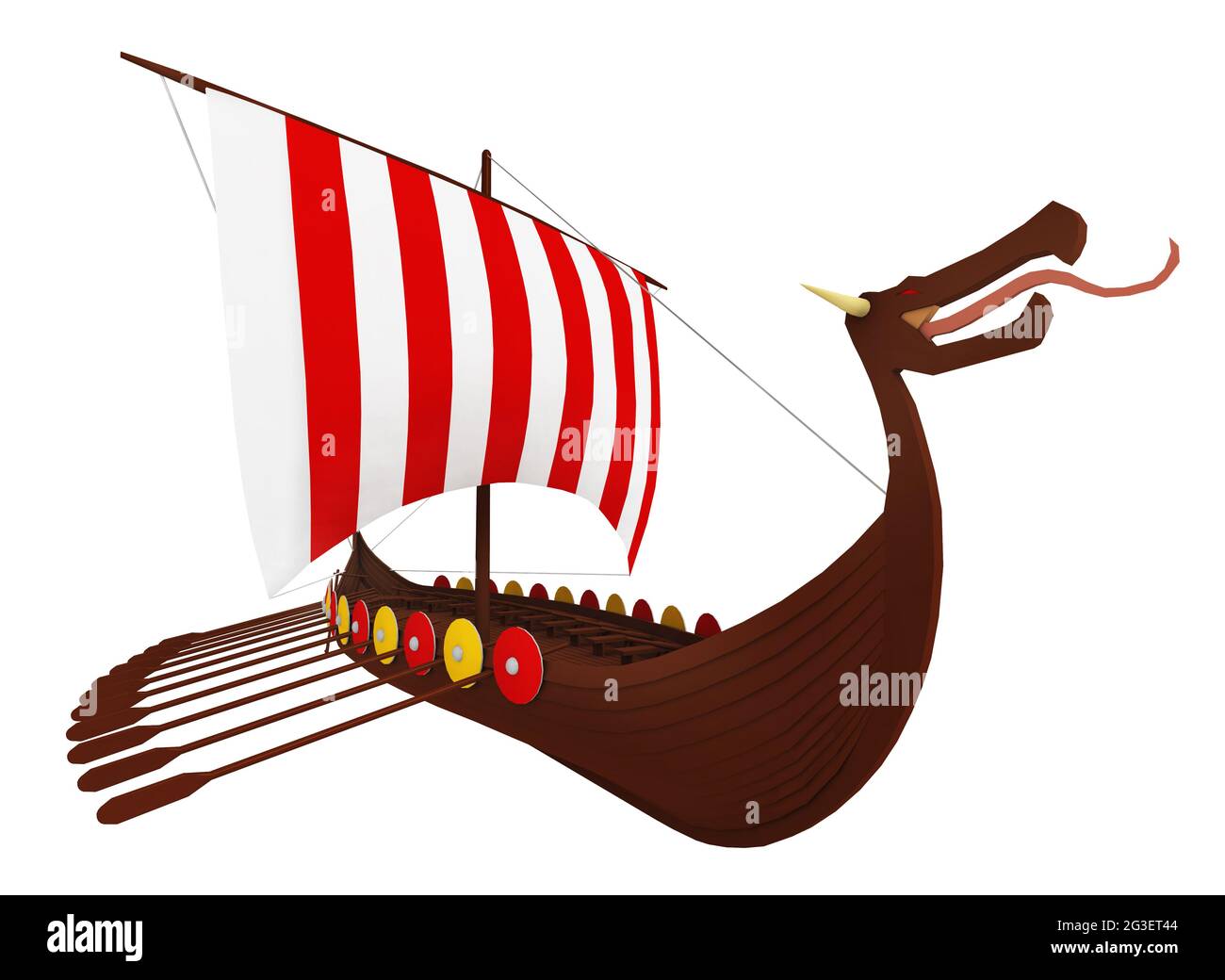 Viking ship isolated on Cut Out Stock Images & Pictures - Alamy