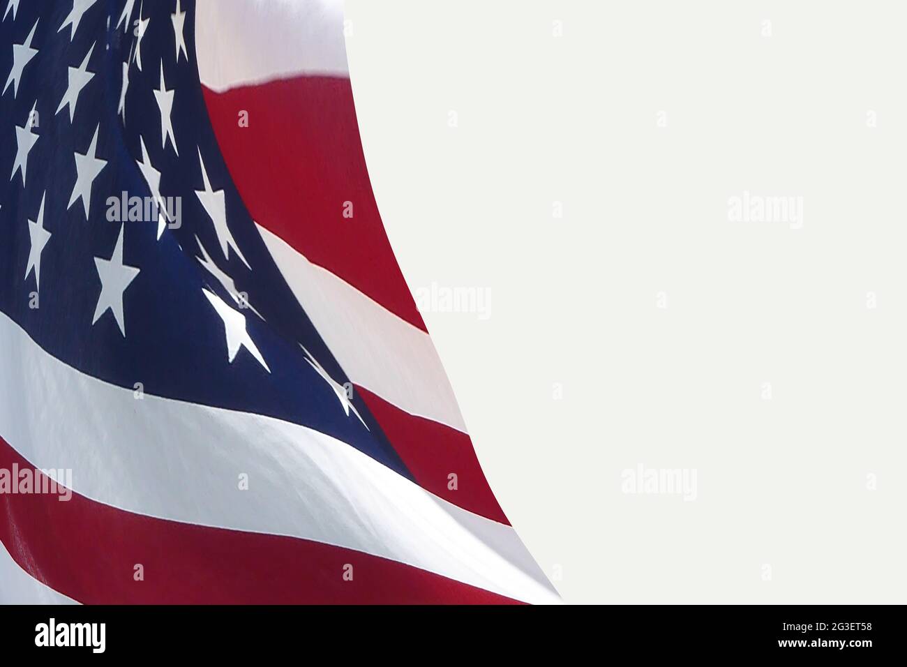 American flag on July 4.USA Independence Day, banner white background ...
