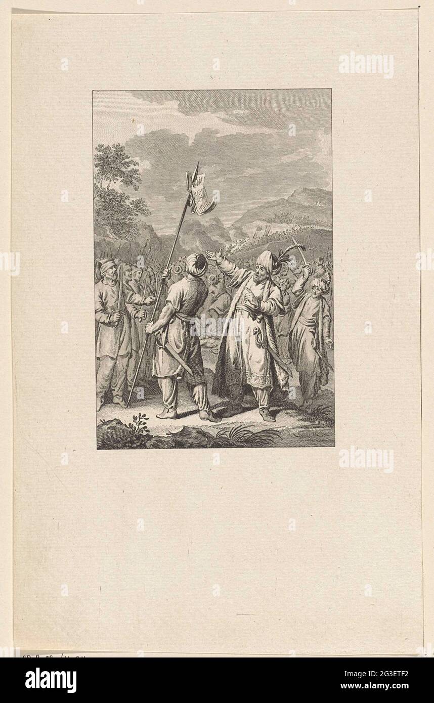 Murat II lives a peace document to a lance during the battle of Varna ...