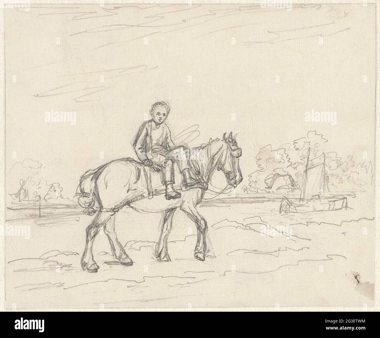 The white meager horse. Design for a print Stock Photo - Alamy