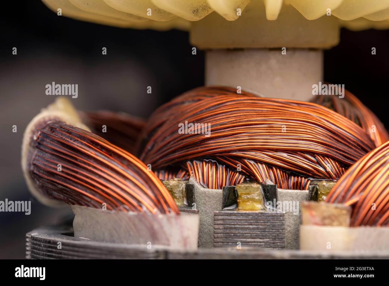 Cooling impeller on electric motor close up. Electric motor rotor Stock ...