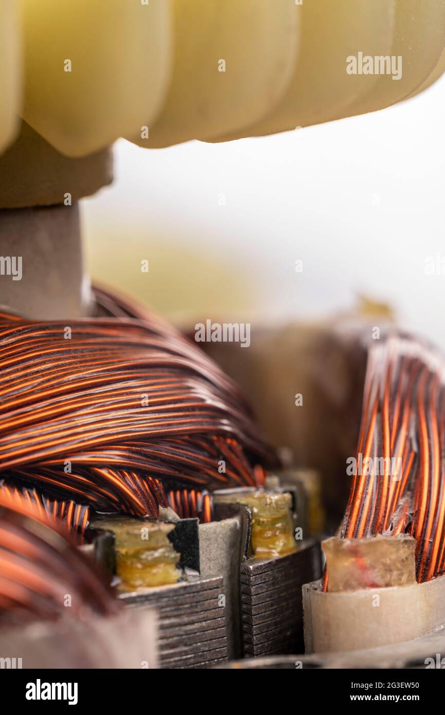 Cooling impeller on electric motor close up. Electric motor rotor Stock ...