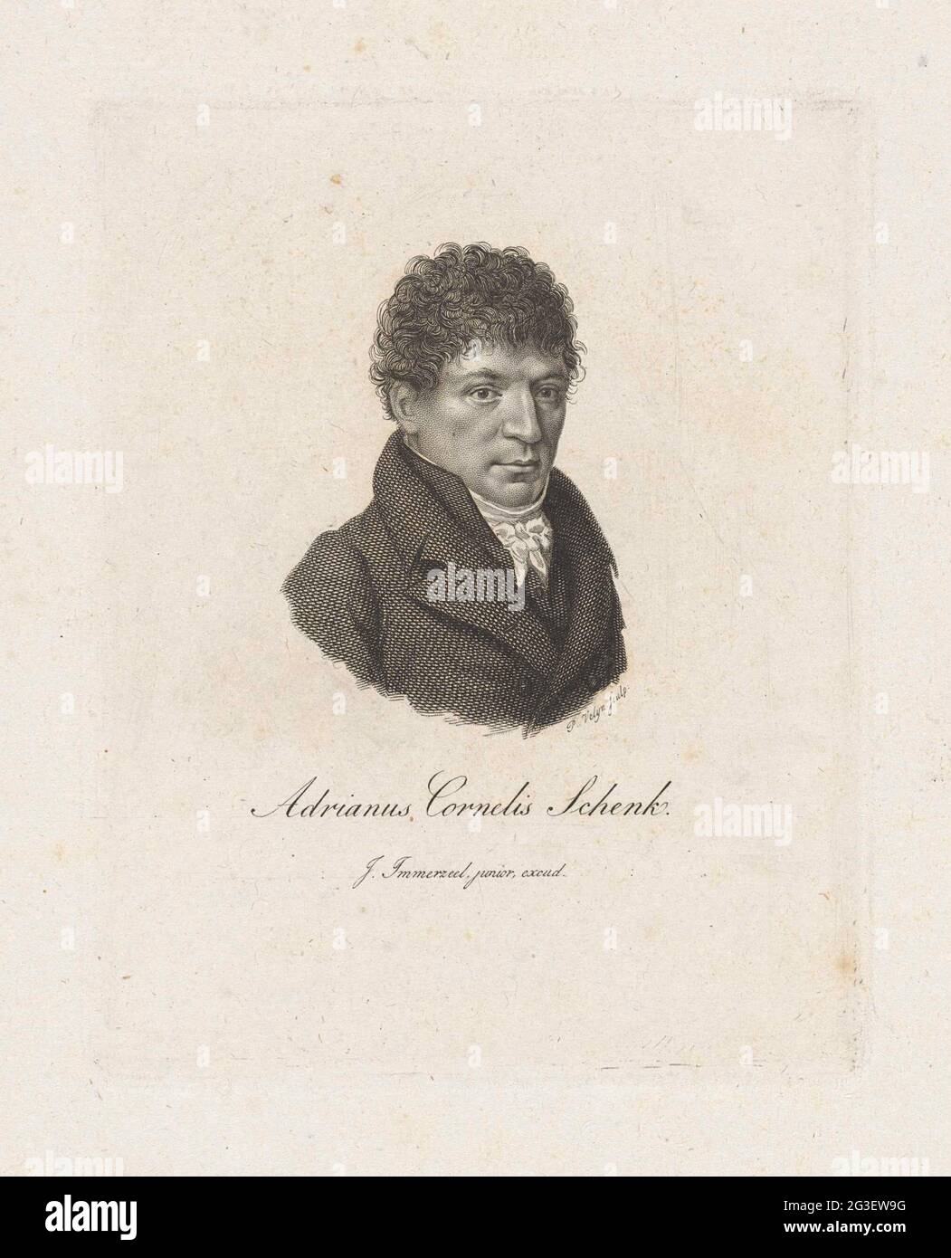 Portrait of Adrianus Cornelis Schenk. Portrait of the poet and ...