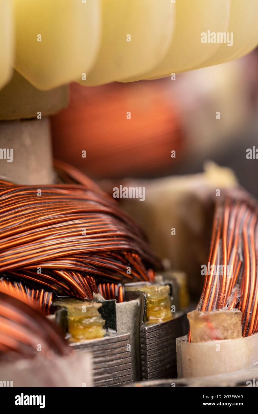 Cooling impeller on electric motor close up. Electric motor rotor Stock ...