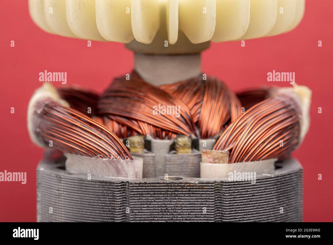 Cooling impeller on electric motor close up. Electric motor rotor Stock ...