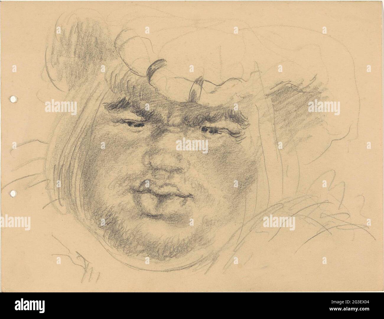 Study of a giant's face for an illustration from François Rabelais ...