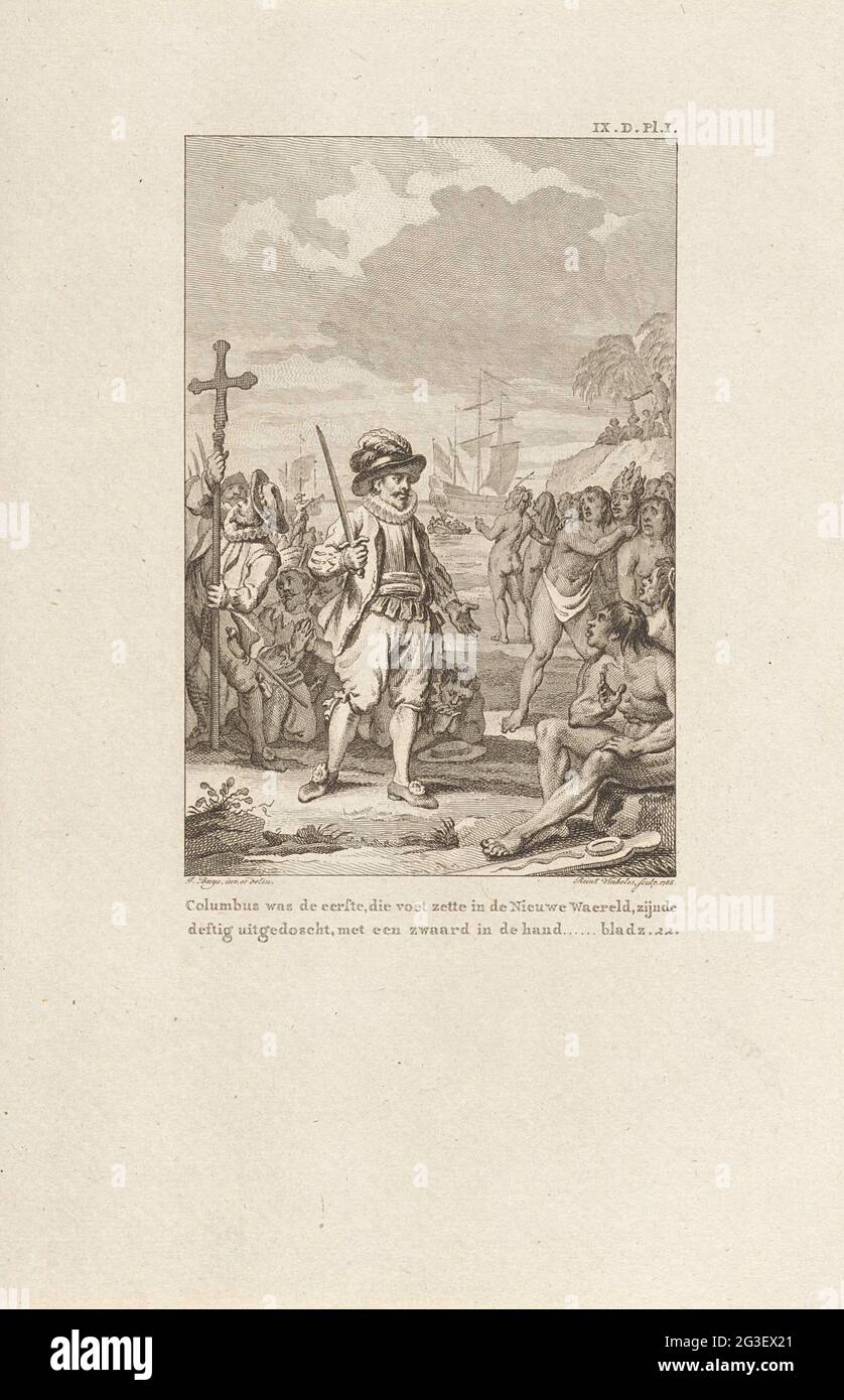 Christopher Columbus arrives in America; Columbus was the first ...