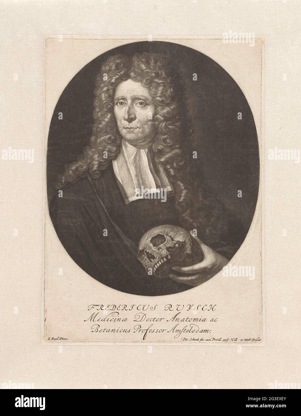 Portrait of the doctor and Botanicus Frederick Ruysch. Frederik Ruysch ...
