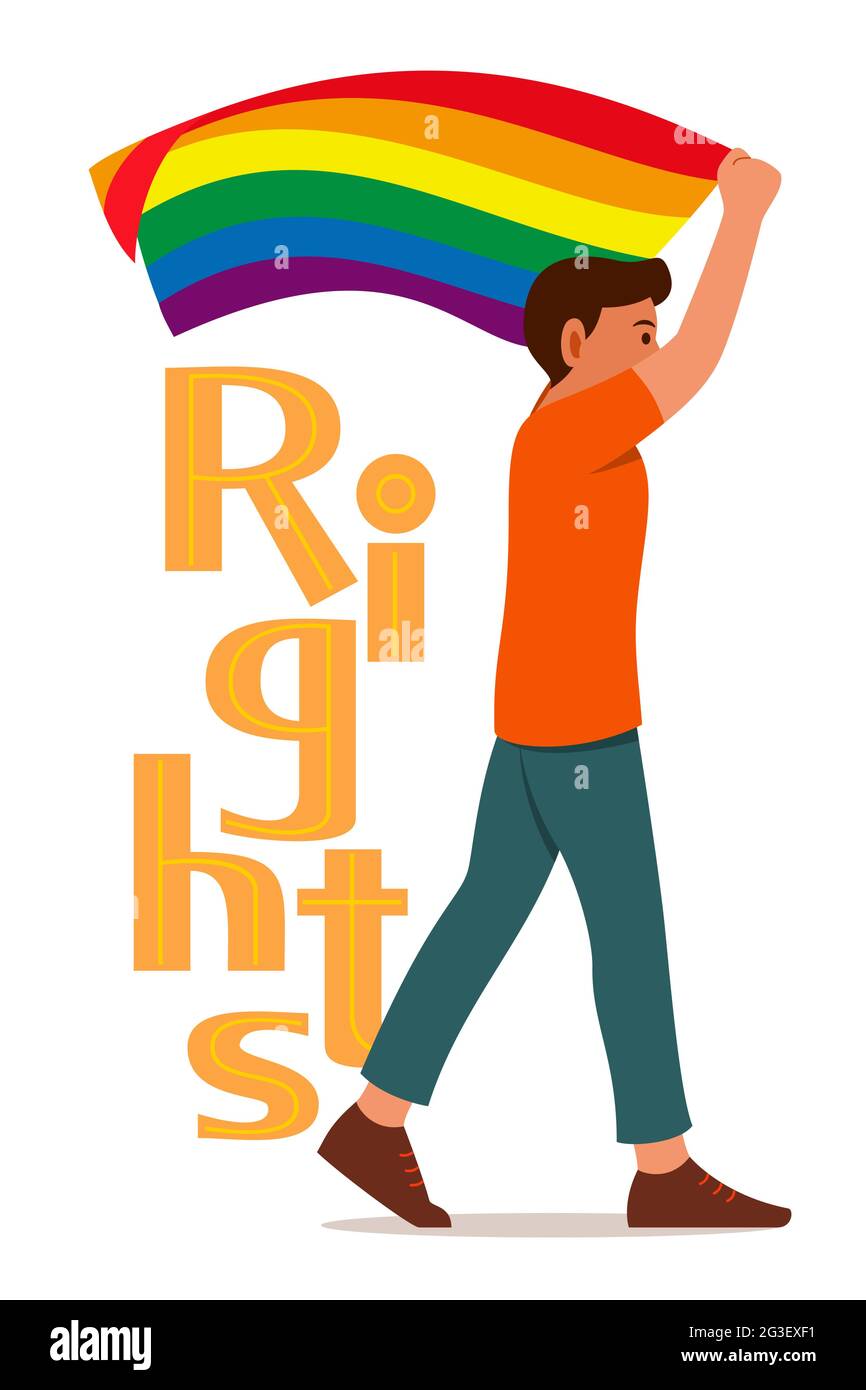 Rainbow pride walk Stock Vector Images - Alamy