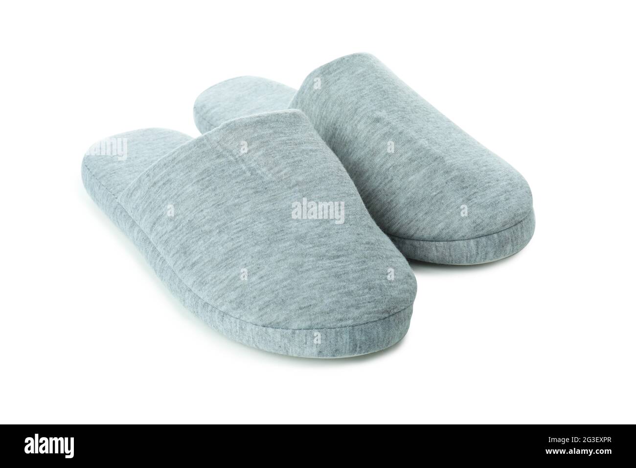Pair of house slippers isolated on white background Stock Photo - Alamy