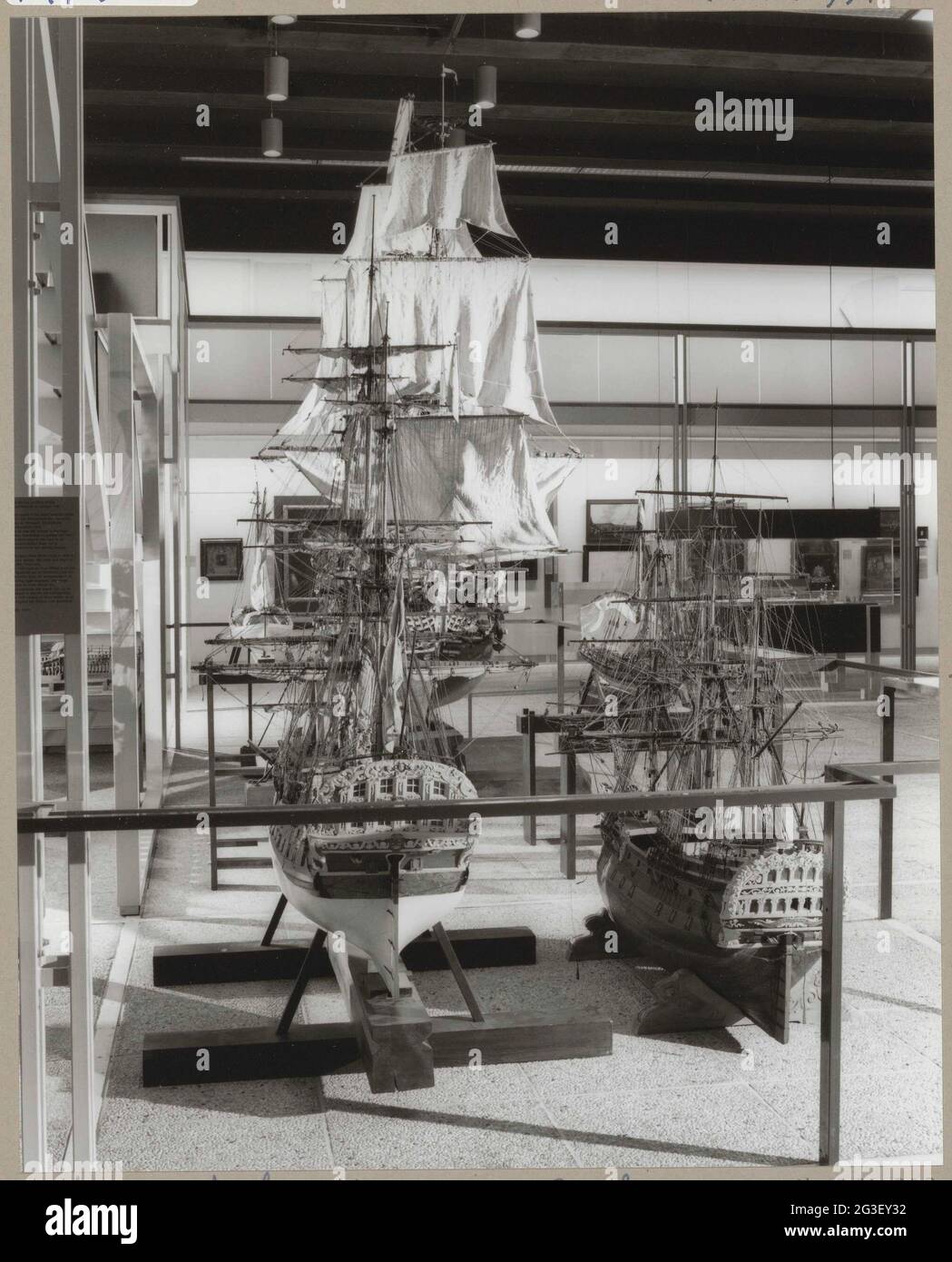 Room with ship models Stock Photo - Alamy