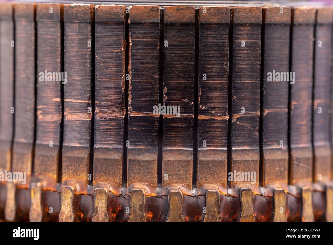 Copper commutator bar of the electric motor close up. Electric motor ...