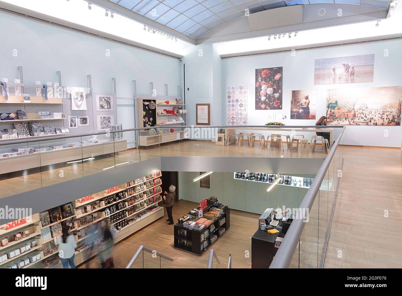 Museum shop with circulation in the Philips wing; Philips wing for ...