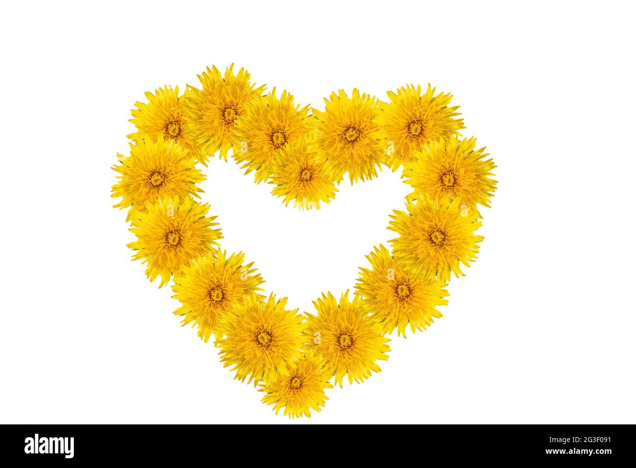 Symbol of love, happiness, summer - heart shape made of yellow ...