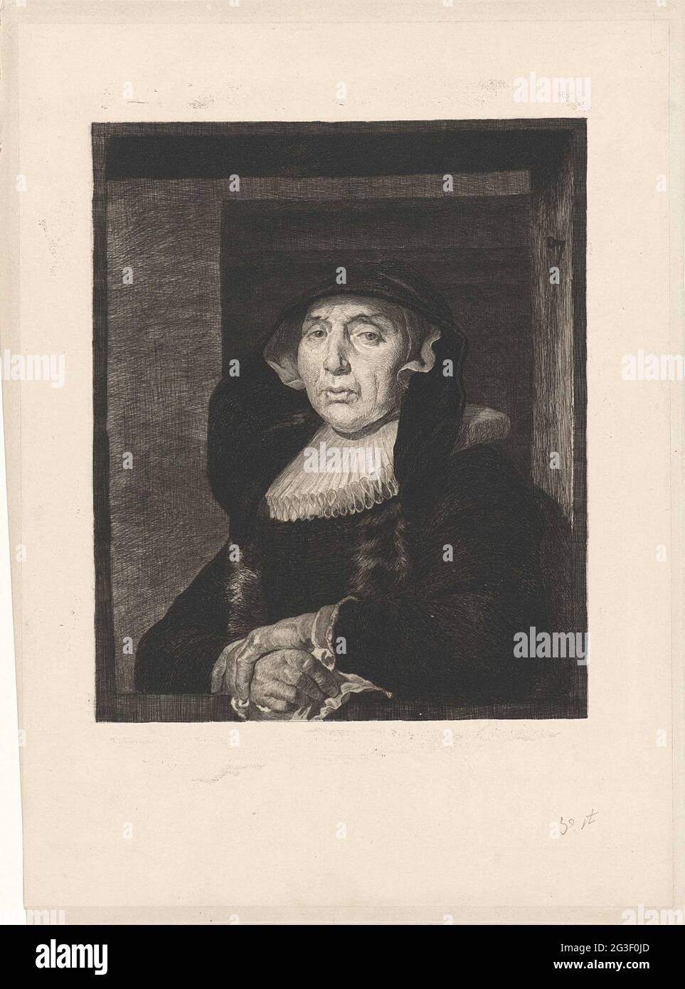 Portrait of an old woman, known as Bayken brought. Portrait of an old ...
