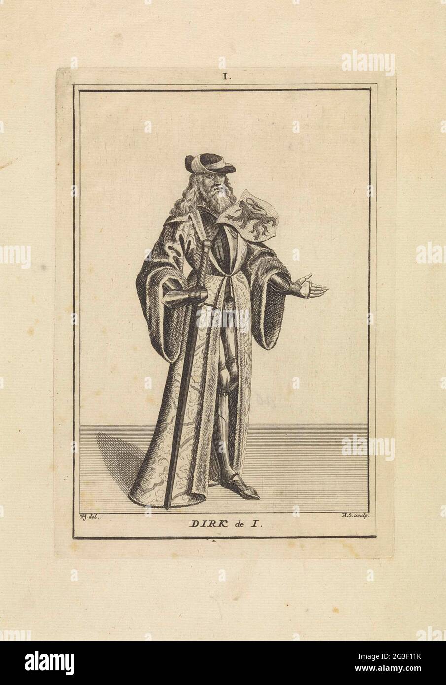 Portrait of Dirk I, Count of Holland. Portrait of Dirk I, Count of ...