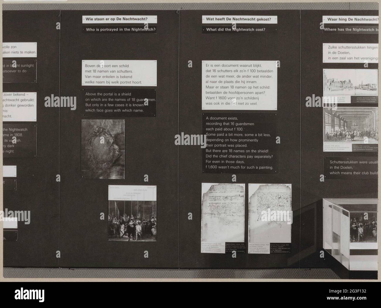 Information panel over the night watch; Educational guidance at the ...