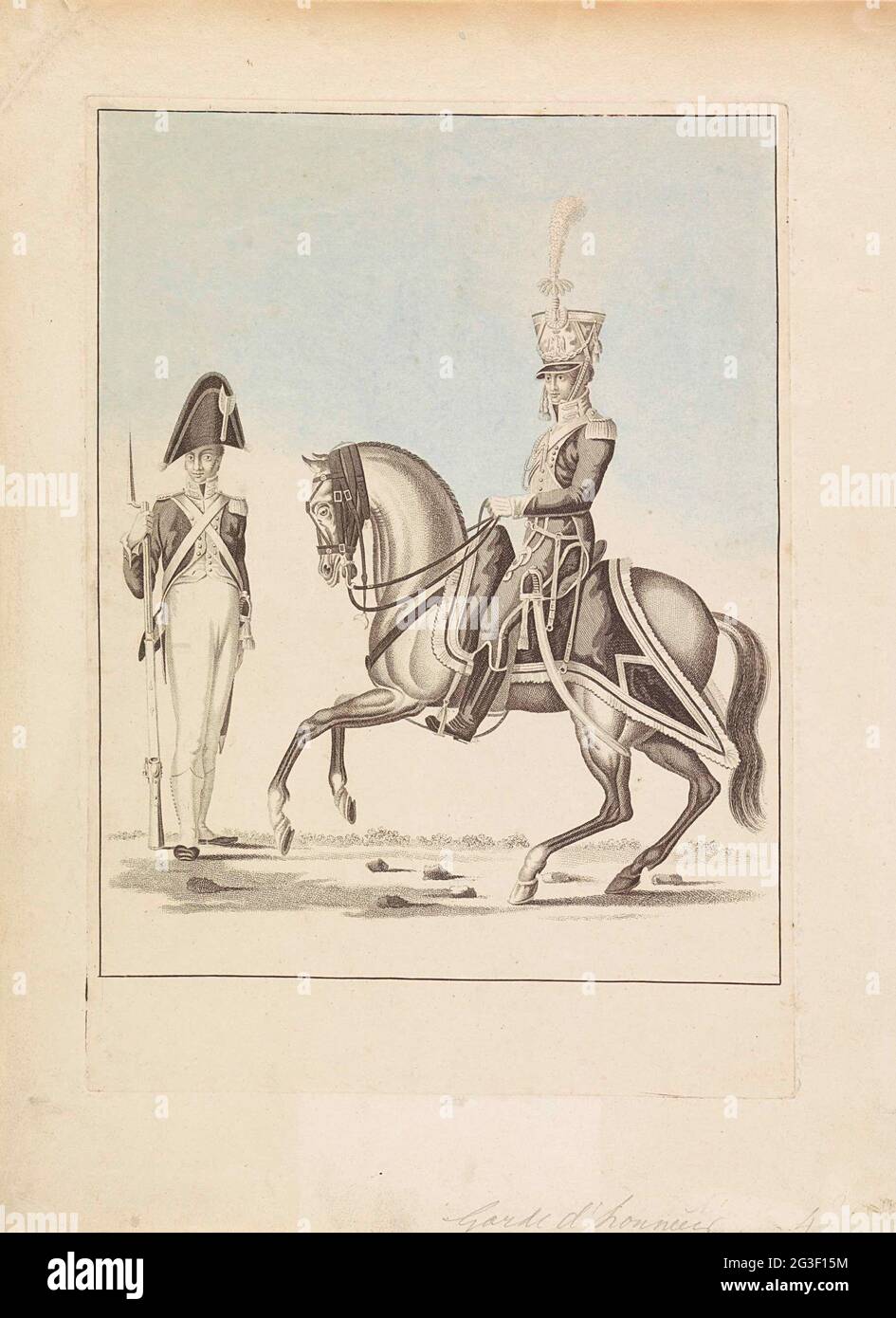 Honor guard in The Hague, 1811. Two members of the Cavalry and the ...