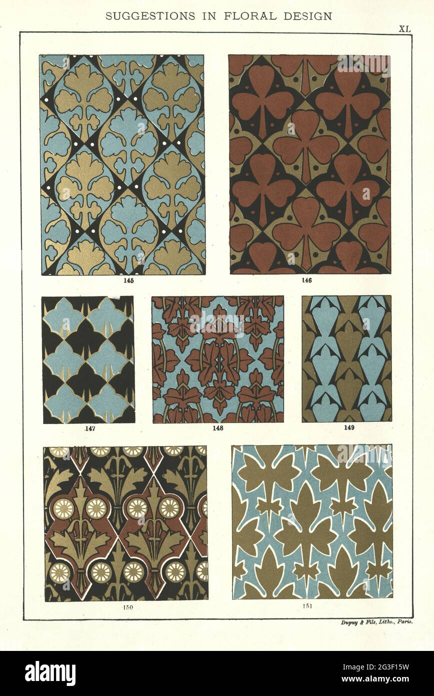 Victorian Floral Pattern Victorian floral design element with lacy ...