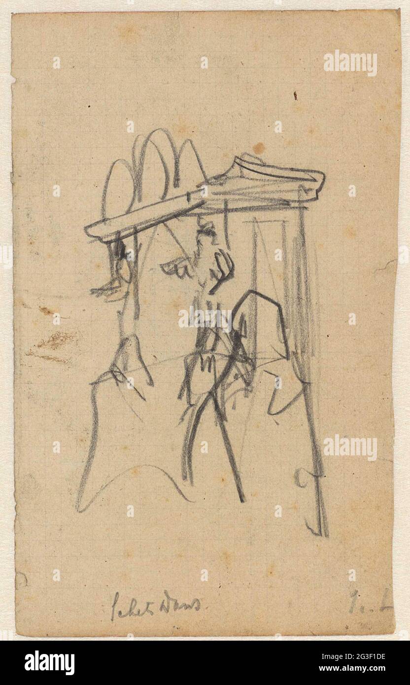Sketch of a street organ Stock Photo - Alamy