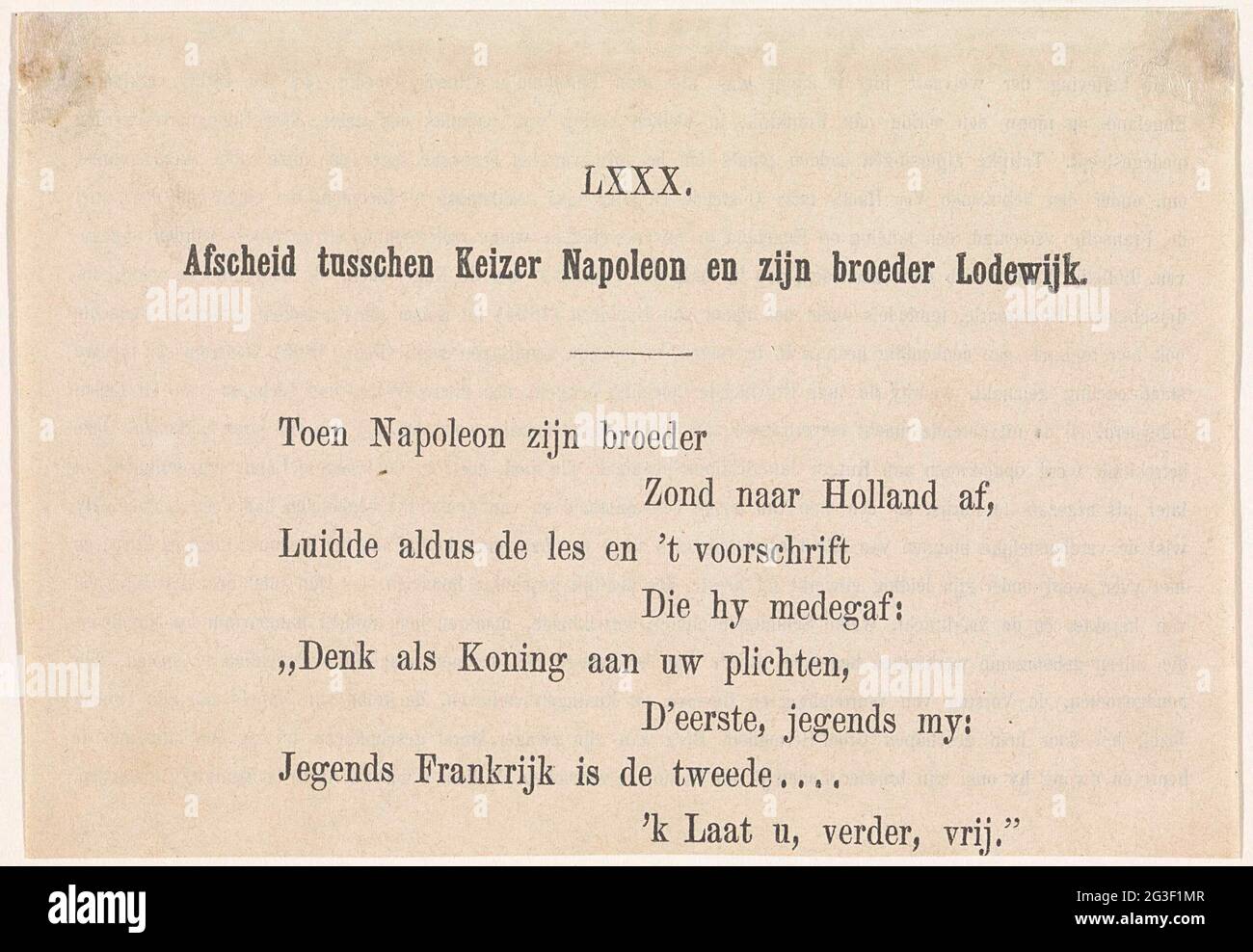 Fresh on saying goodbye to Napoleon of his brother, 1806; Saying ...